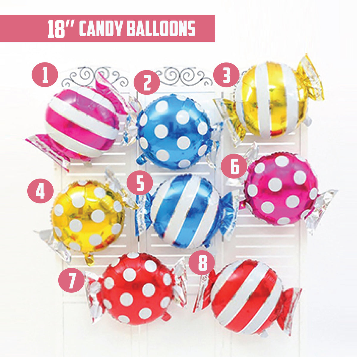 Candy Foil Balloon 18inch - Bloop Balloons Singapore